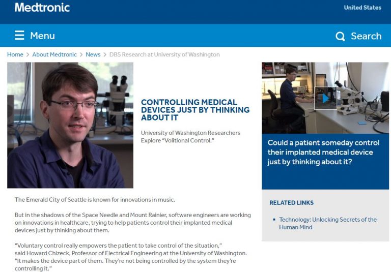 Volitional DBS control featured in Medtronic video – UW BioRobotics ...